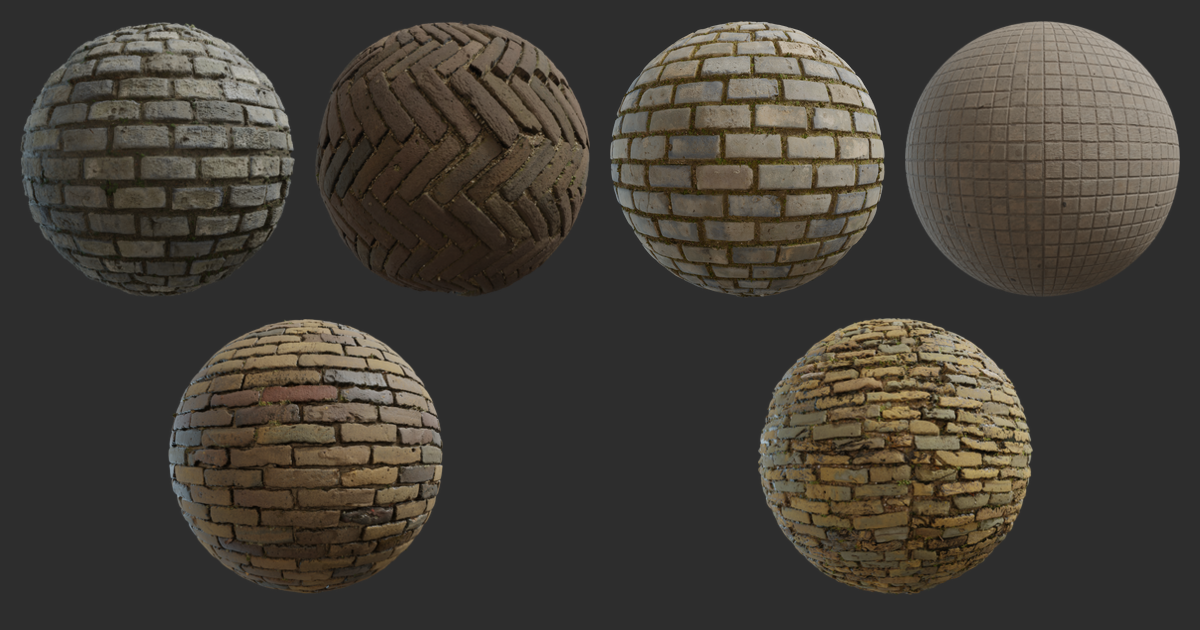 Textures: Brick > Dirty > Floor > Outdoor • Poly Haven