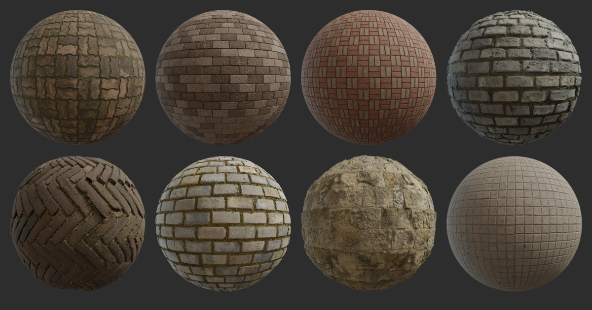 Textures: Brick > Floor > Man Made • Poly Haven