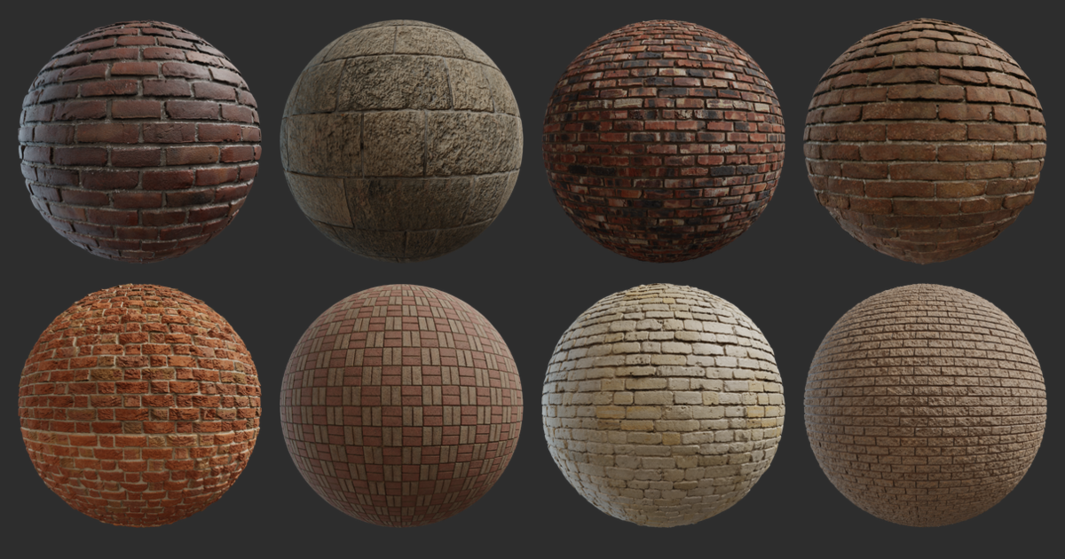 Textures: Brick > Man Made > Outdoor > Clean • Poly Haven