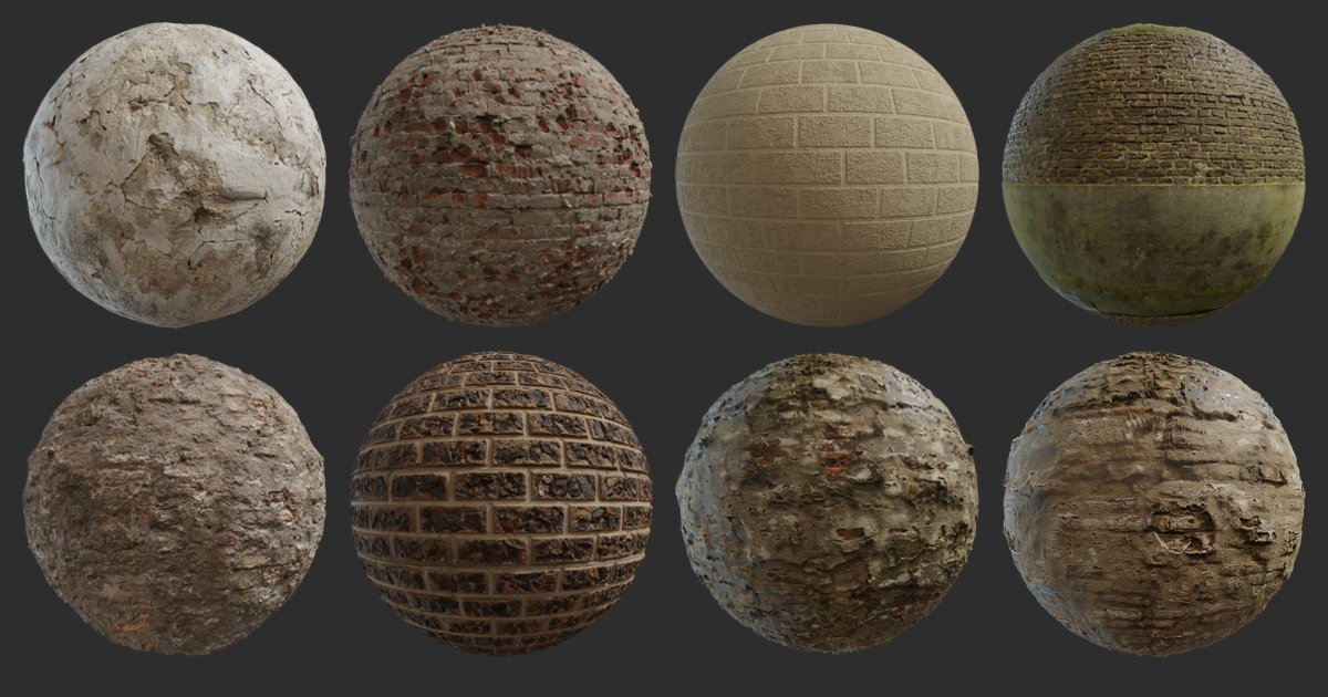 Textures: Brick > Man Made > Plaster-concrete > Wall • Poly Haven