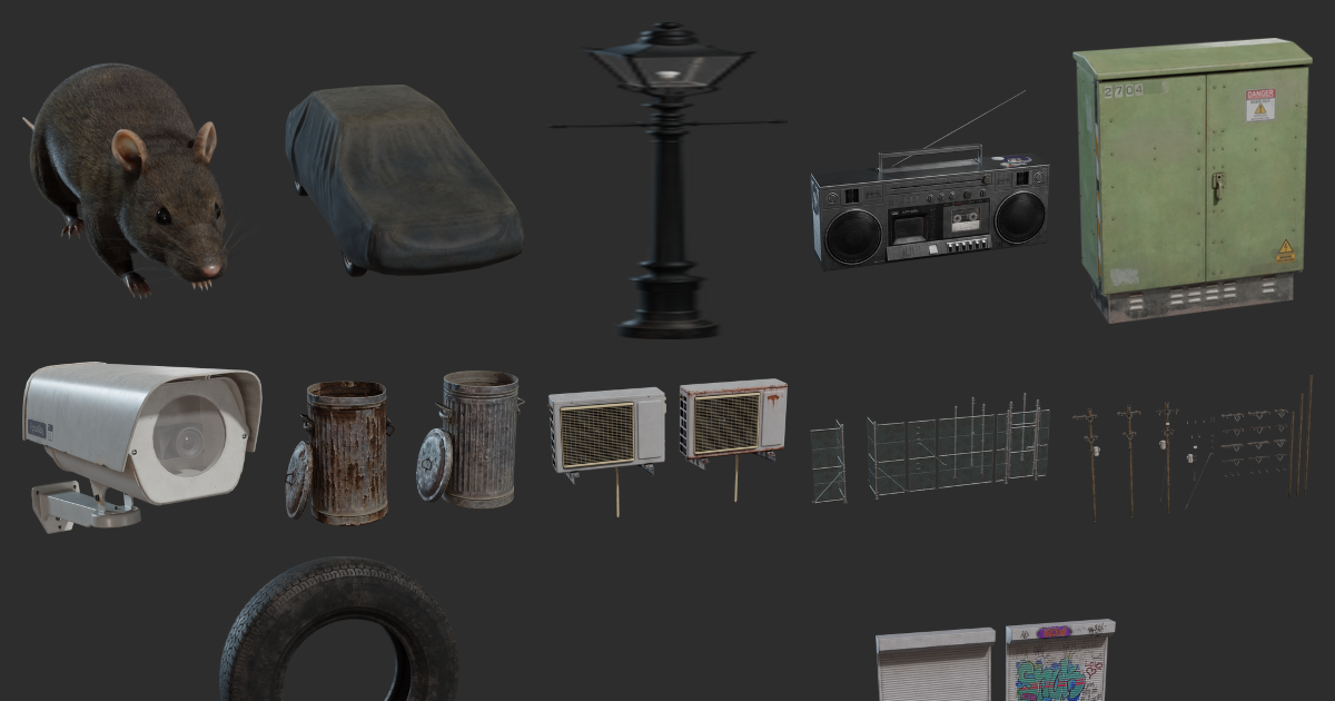 Models: Collection: Hidden_alley • Poly Haven