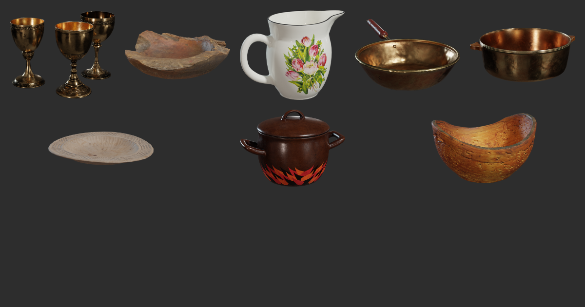 Models: Decorative > Dishes > Props • Poly Haven