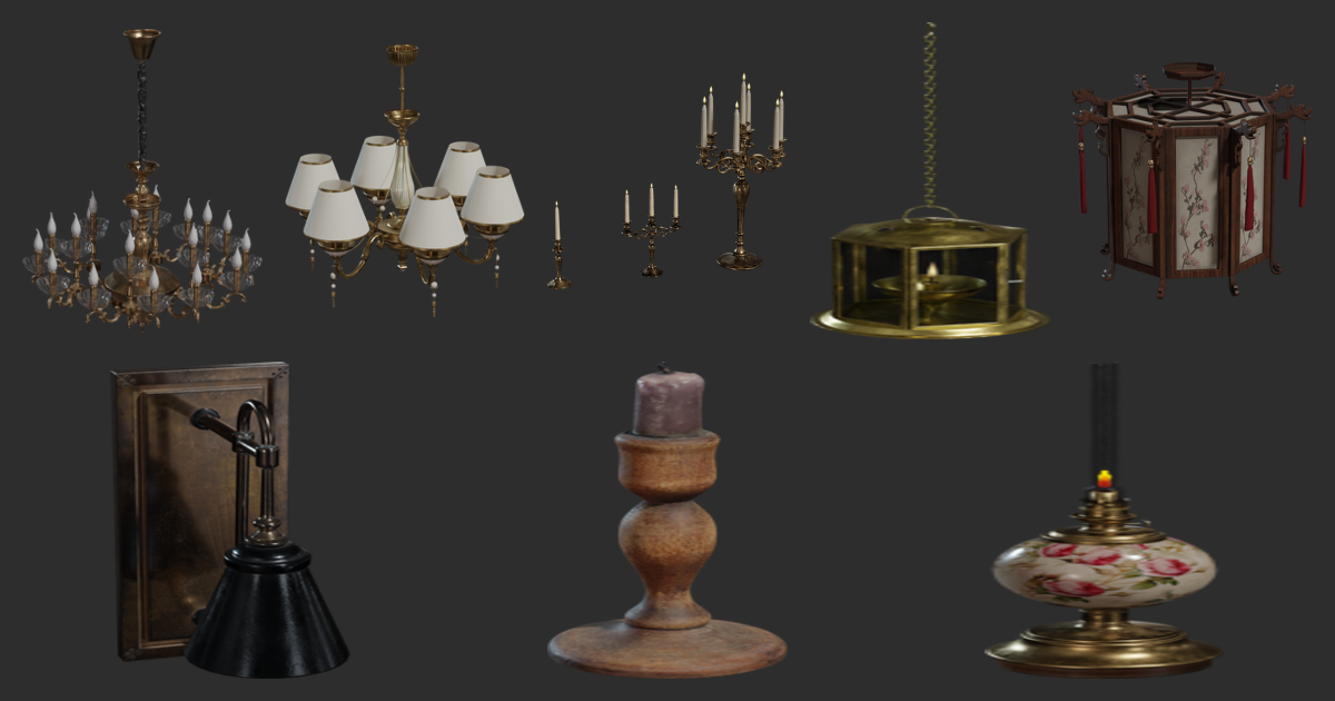 Models: Decorative > Lighting • Poly Haven