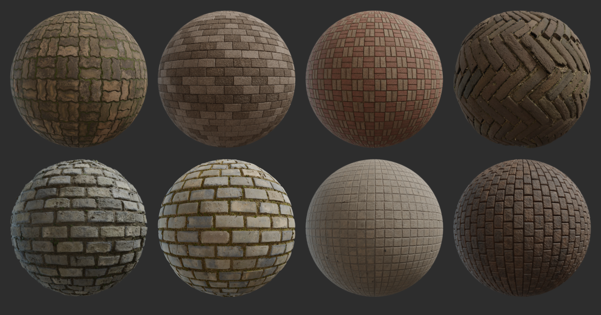 Textures: Floor > Brick > Outdoor • Poly Haven