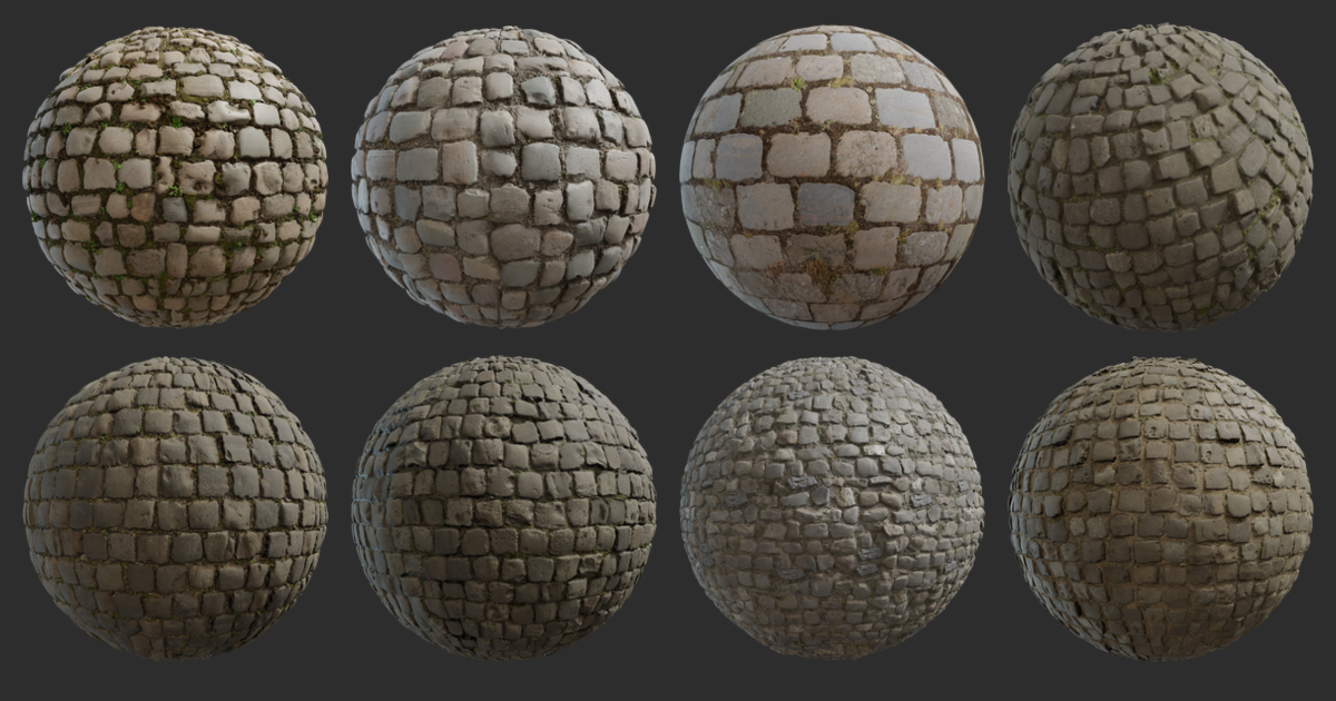 Textures: Floor > Cobblestone > Dirty • Poly Haven