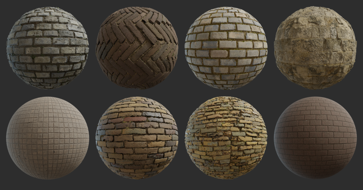 Textures: Floor > Man Made > Dirty > Brick • Poly Haven