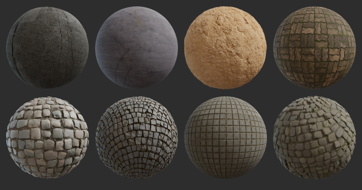 Textures: Floor > Road > Man Made • Poly Haven