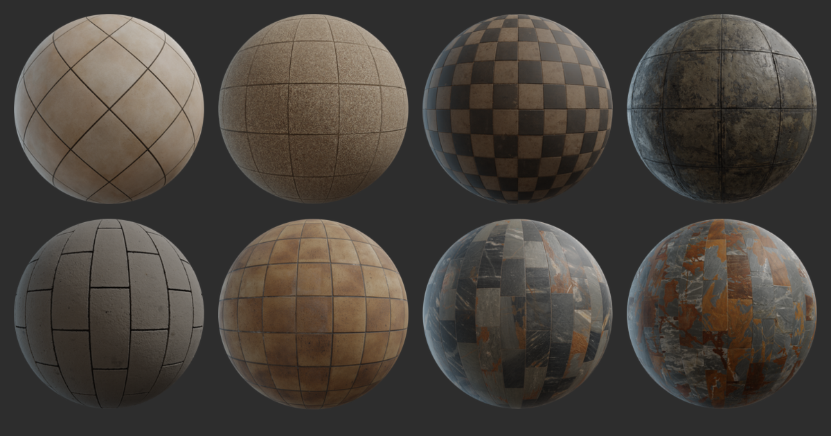 Textures: Floor > Tiles • Poly Haven