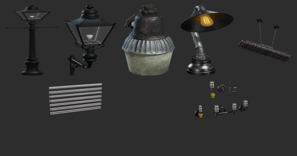 Models: Industrial > Lighting • Poly Haven