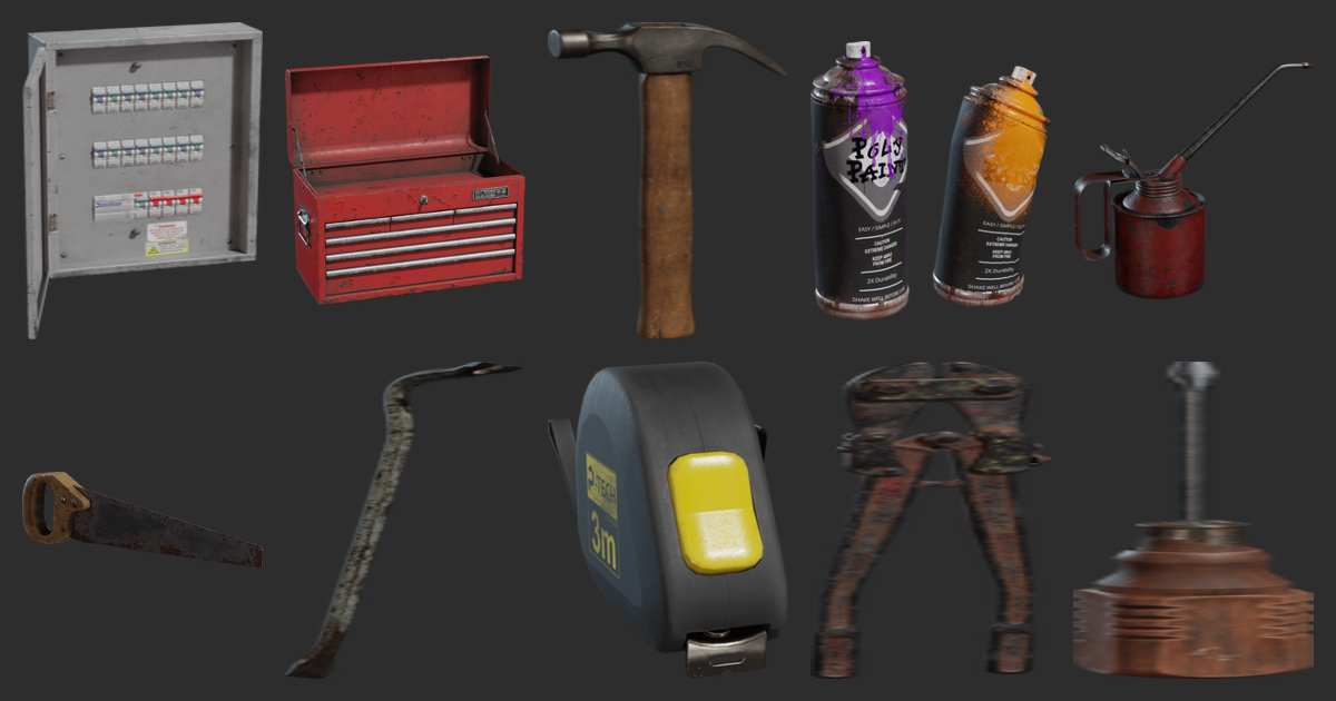 Models: Industrial > Tools > Props • Poly Haven