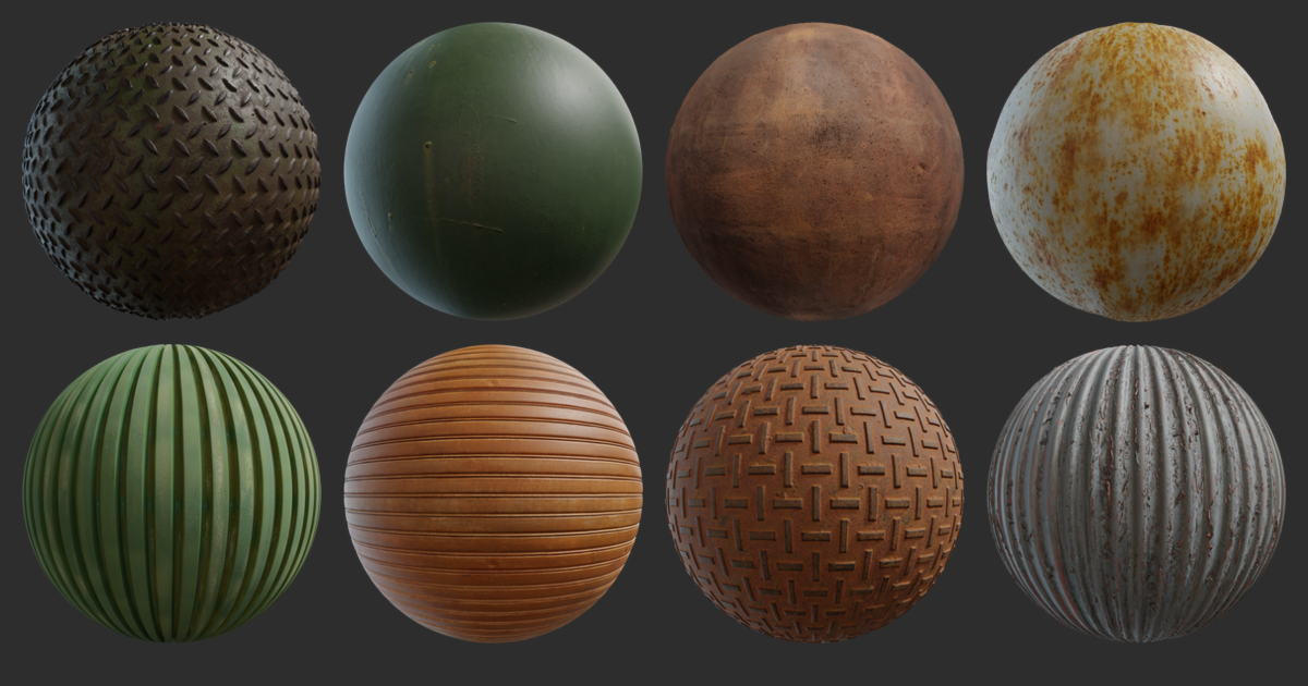 Textures: Metal > Man Made > Outdoor • Poly Haven