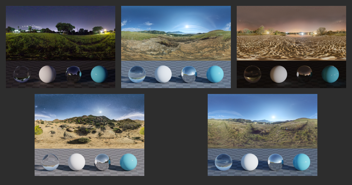 HDRIs: Nature > High Contrast > Night > Partly Cloudy • Poly Haven