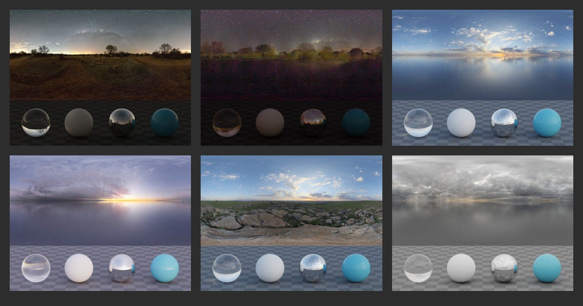 HDRI: Nature > Natural Light > Outdoor > Low Contrast • Poly Haven