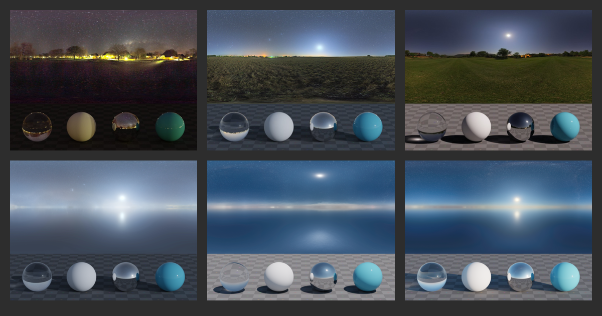 HDRIs: Nature > Night > High Contrast > Clear • Poly Haven