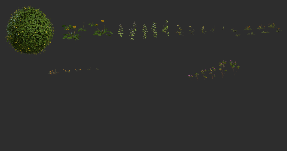 Models: Nature > Plants > Ground Cover > Flowers • Poly Haven