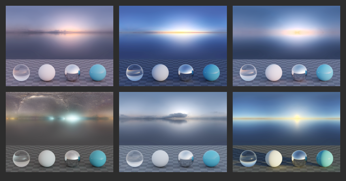 HDRI: Nature > Pure Skies > Low Contrast > Clear • Poly Haven