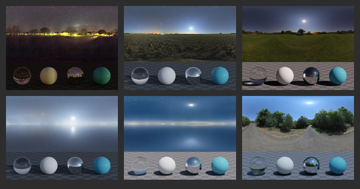 HDRIs: Night > Clear > Nature > High Contrast • Poly Haven