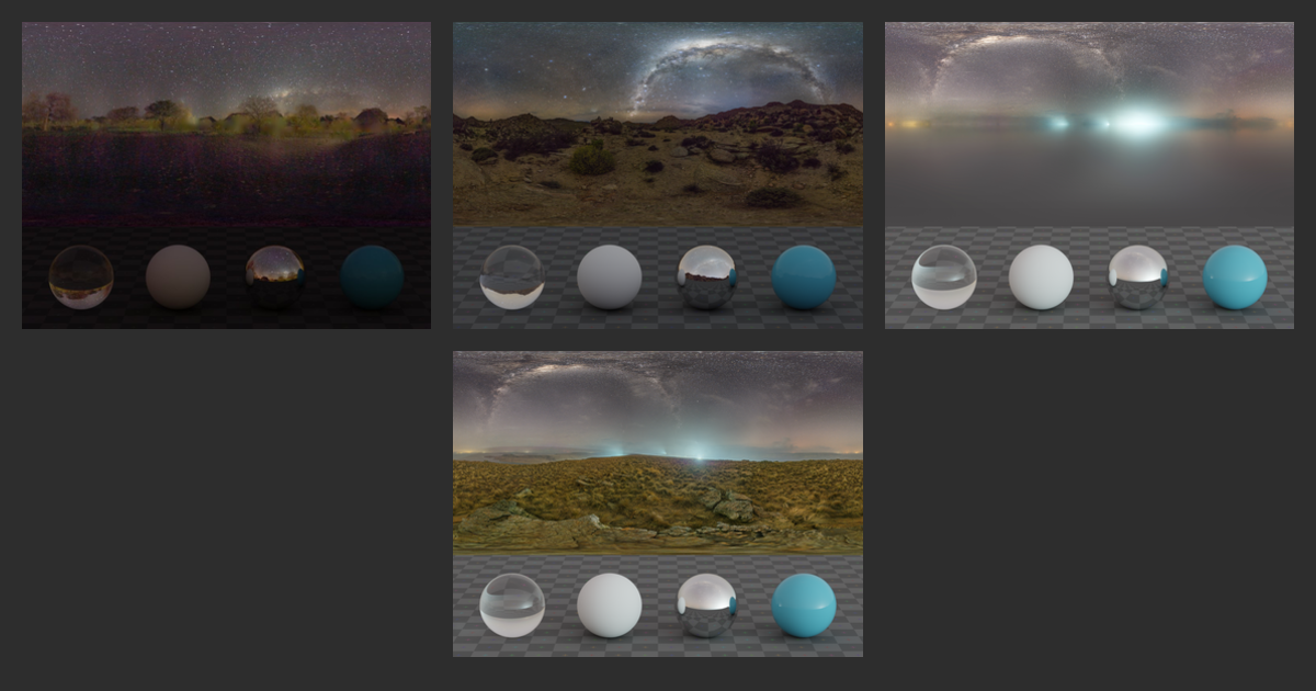 HDRIs: Night > Low Contrast > Clear > Skies • Poly Haven