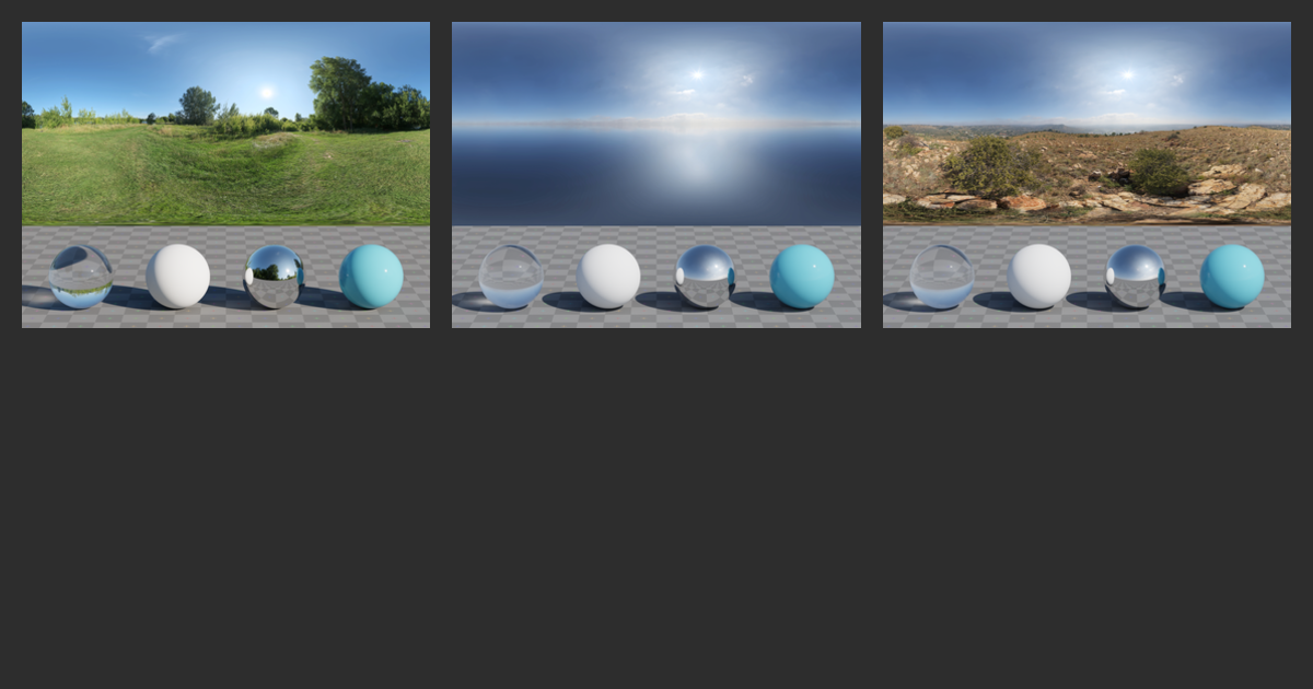 HDRIs: Outdoor > High Contrast > Clear > Partly Cloudy • Poly Haven