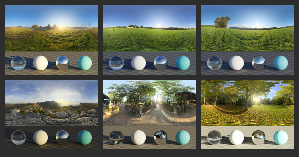 HDRI: Outdoor > High Contrast > Nature > Sunrise-sunset • Poly Haven