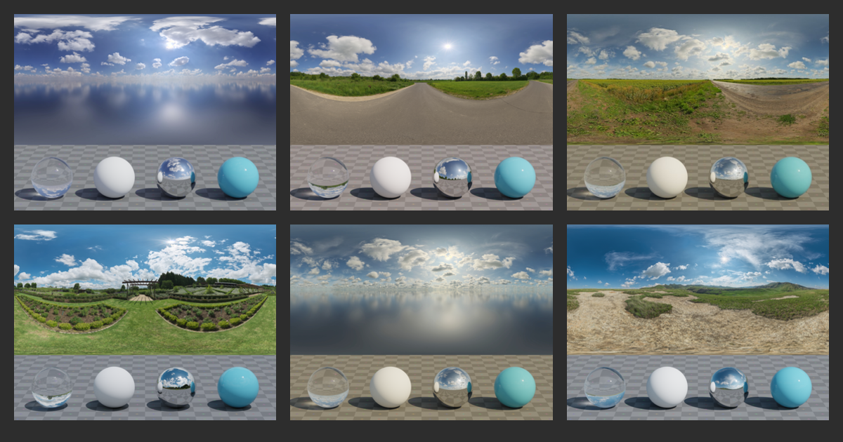 HDRIs: Outdoor > High Contrast > Partly Cloudy > Midday • Poly Haven