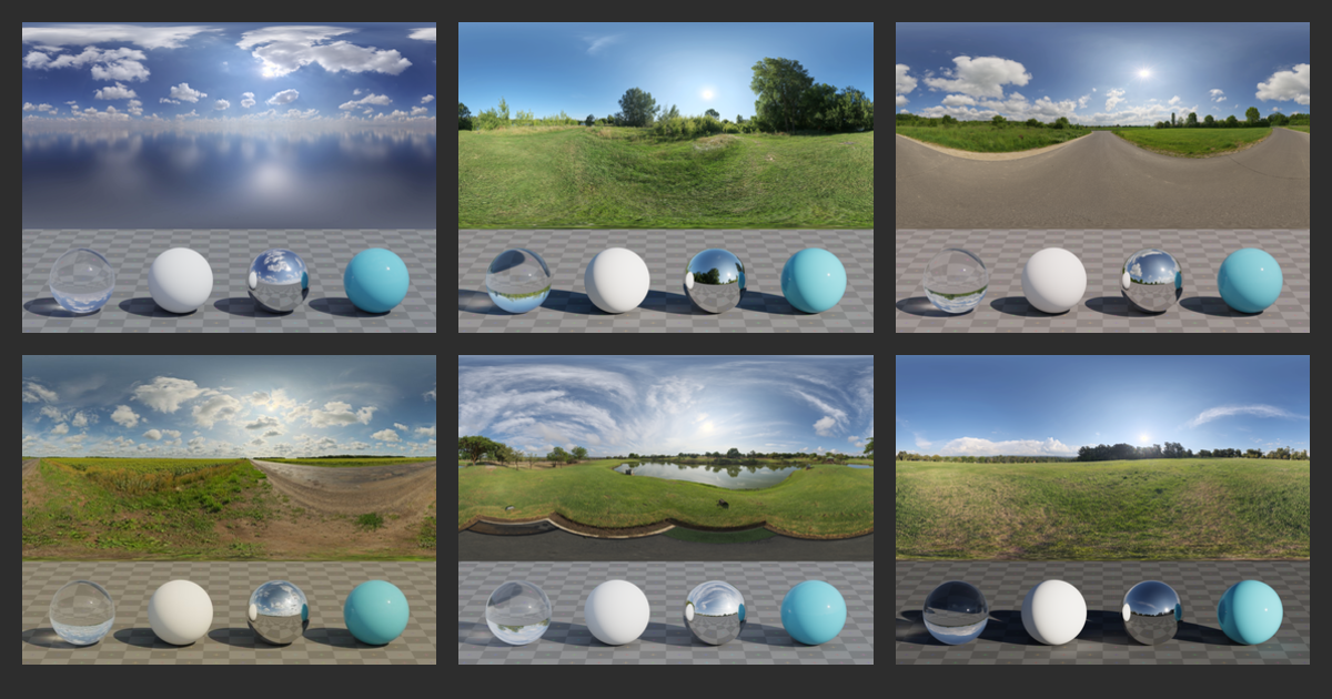 HDRIs: Outdoor > High Contrast > Partly Cloudy > Natural Light • Poly Haven