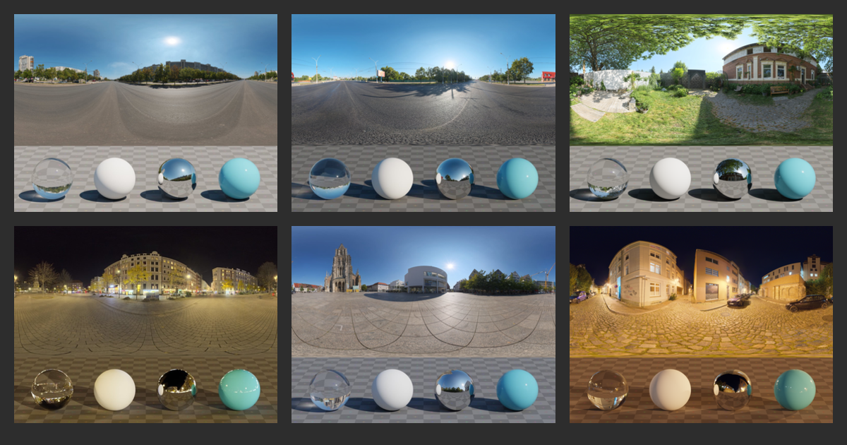 HDRIs: Outdoor > High Contrast > Urban > Clear • Poly Haven