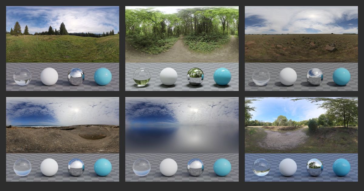 HDRIs: Outdoor > Medium Contrast > Midday > Nature • Poly Haven