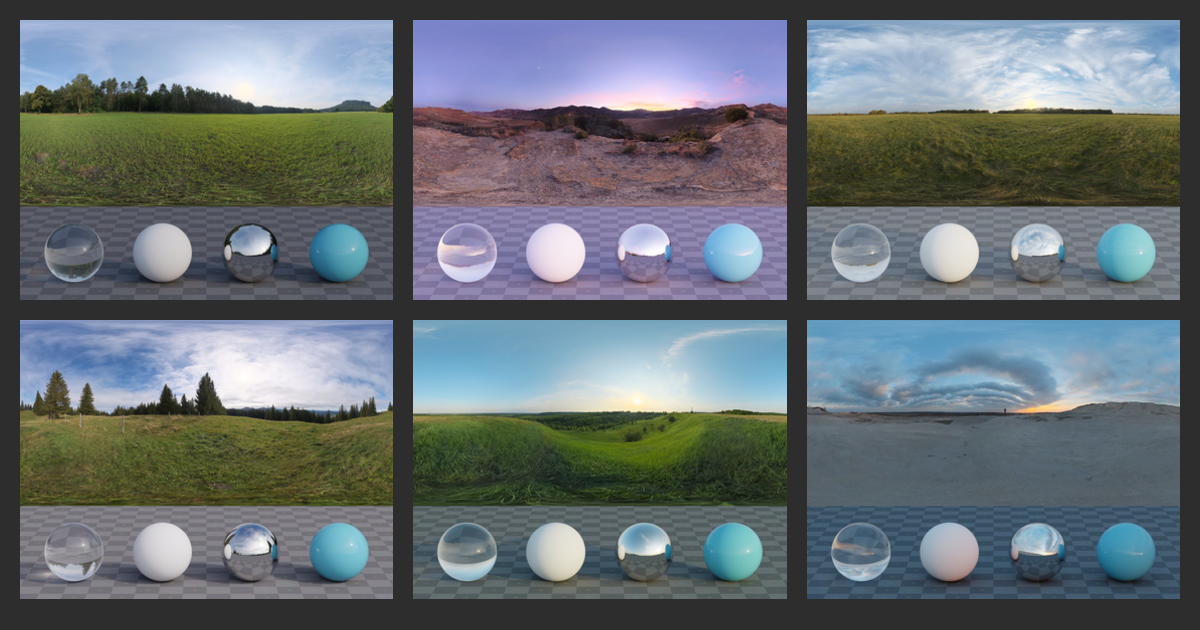 HDRIs: Outdoor > Medium Contrast > Nature > Partly Cloudy • Poly Haven