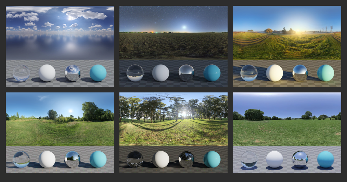 HDRIs: Outdoor > Natural Light > Nature > High Contrast • Poly Haven