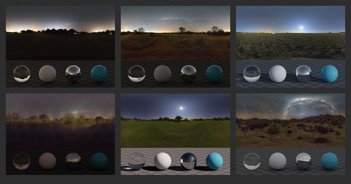 HDRIs: Outdoor > Natural Light > Night > Nature • Poly Haven