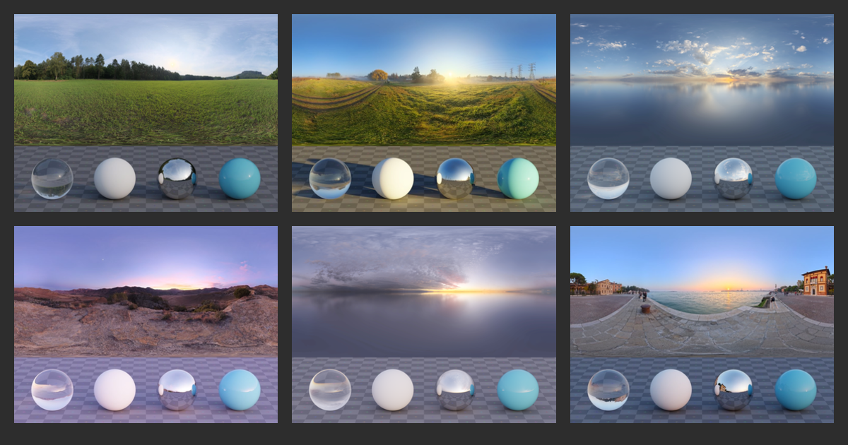 HDRI: Outdoor > Natural Light > Sunrise-sunset > Nature • Poly Haven