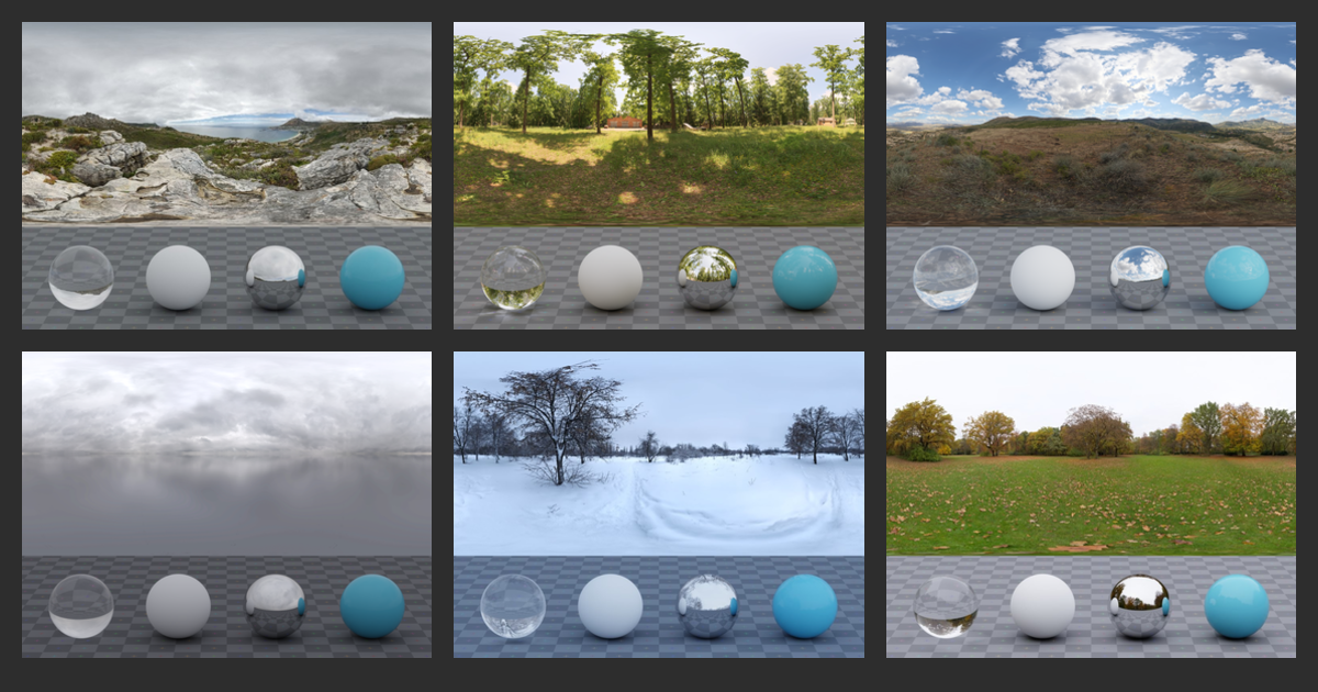 HDRIs: Outdoor > Nature > Low Contrast > Midday • Poly Haven
