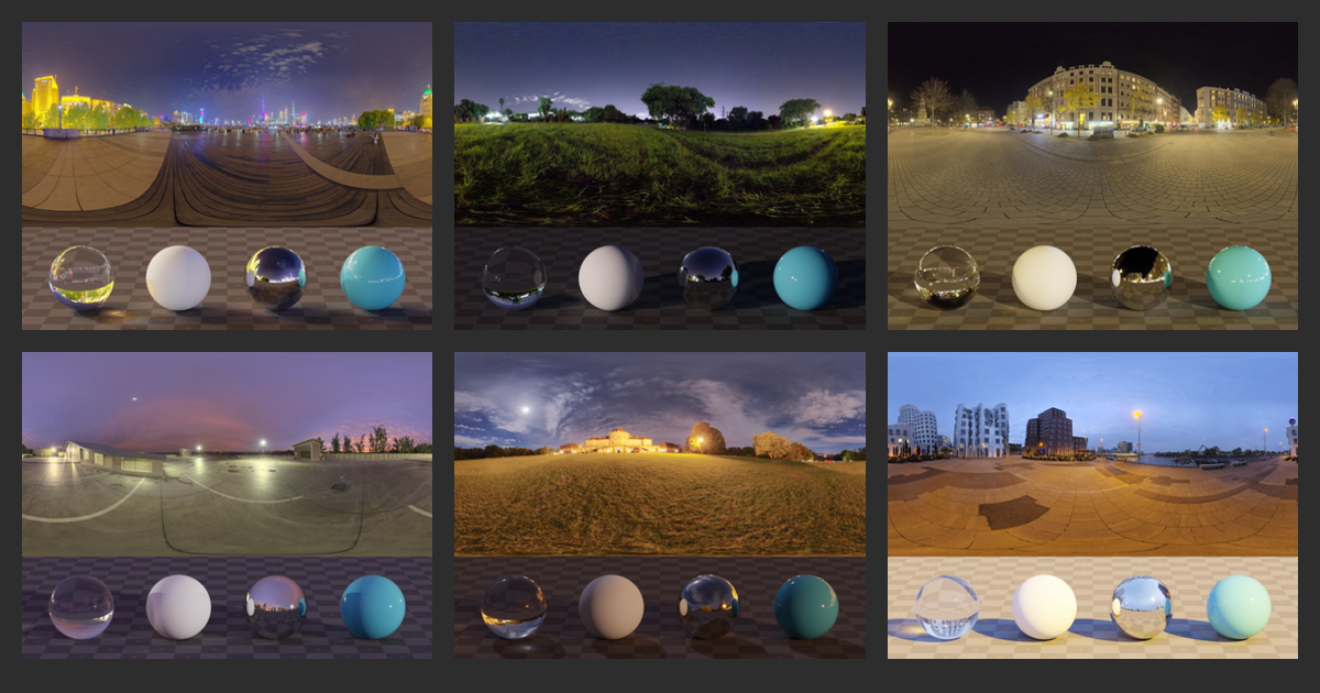 HDRIs: Outdoor > Night > Urban > High Contrast • Poly Haven