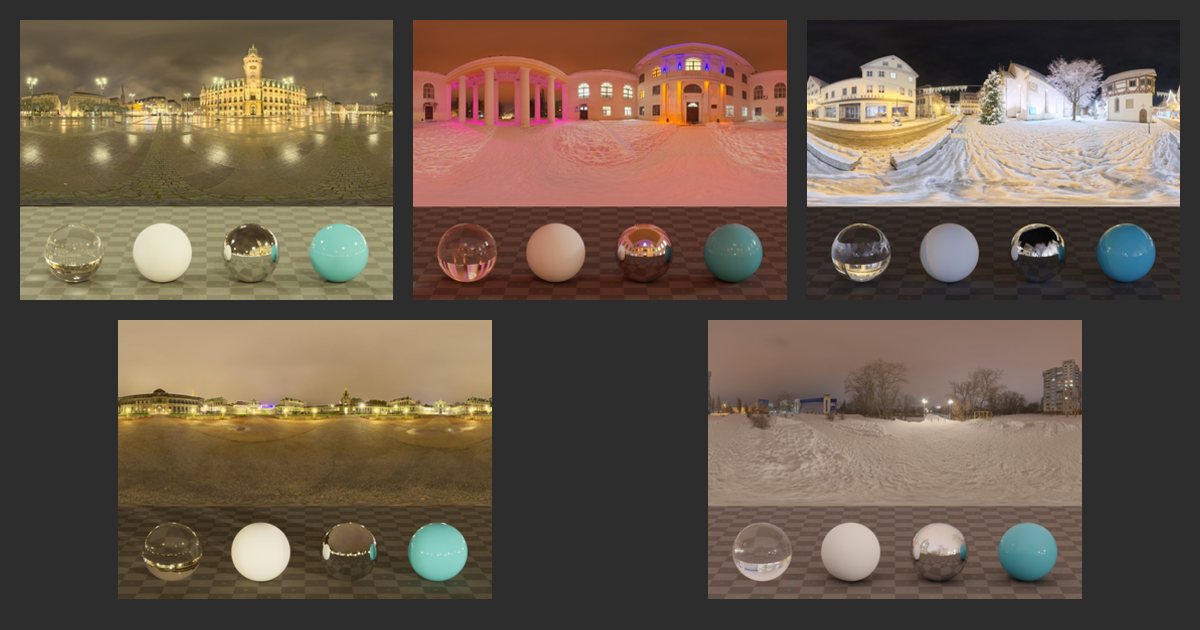 HDRIs: Outdoor > Overcast > Night > Urban • Poly Haven