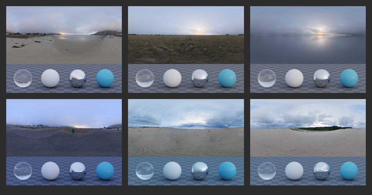 HDRIs: Outdoor > Sunrise-sunset > Overcast • Poly Haven