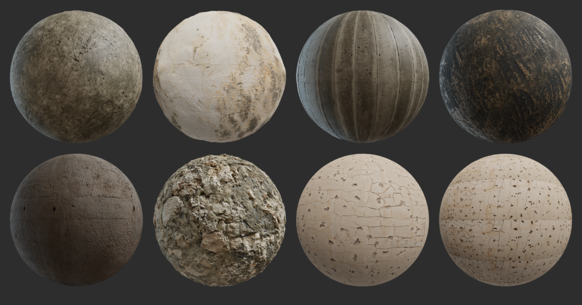 Textures: Plaster-concrete > Wall > Concrete > Dirty • Poly Haven