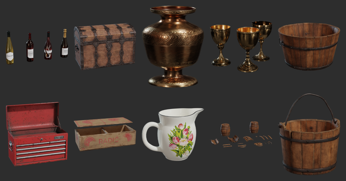 Models: Props > Containers • Poly Haven