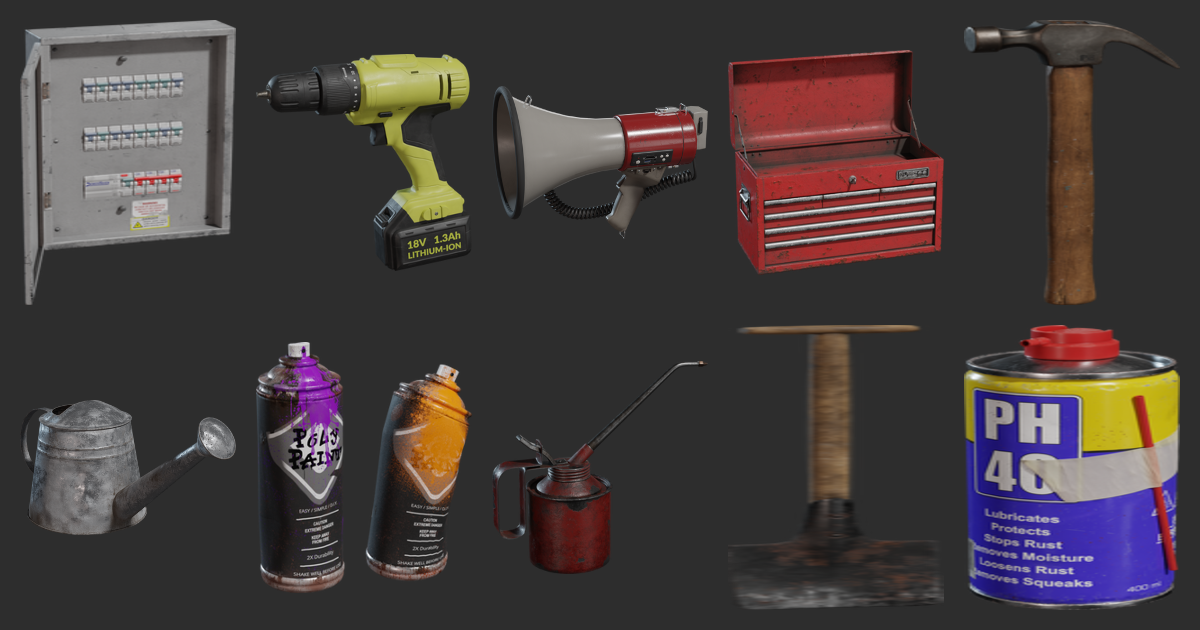 Models: Props > Tools • Poly Haven