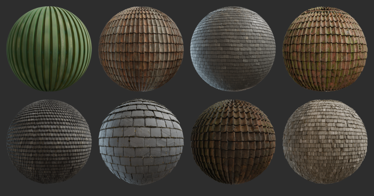 Textures: Roofing > Outdoor > Man Made • Poly Haven