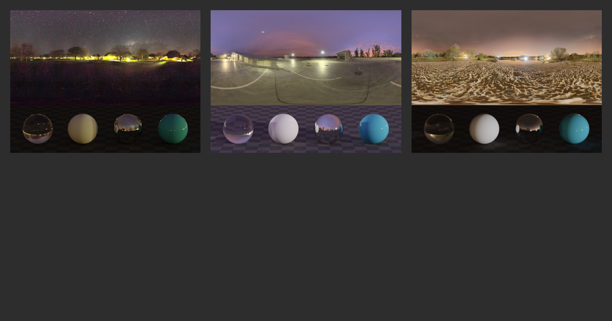 HDRIs: Skies > Artificial Light > High Contrast > Night • Poly Haven