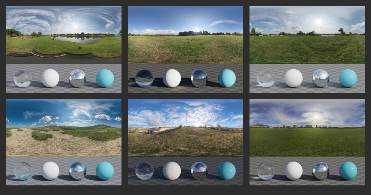 HDRI: Skies > Morning-afternoon > High Contrast > Partly Cloudy • Poly ...