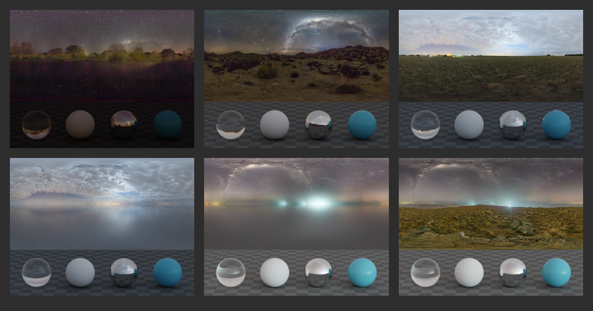 HDRIs: Skies > Natural Light > Night > Low Contrast • Poly Haven
