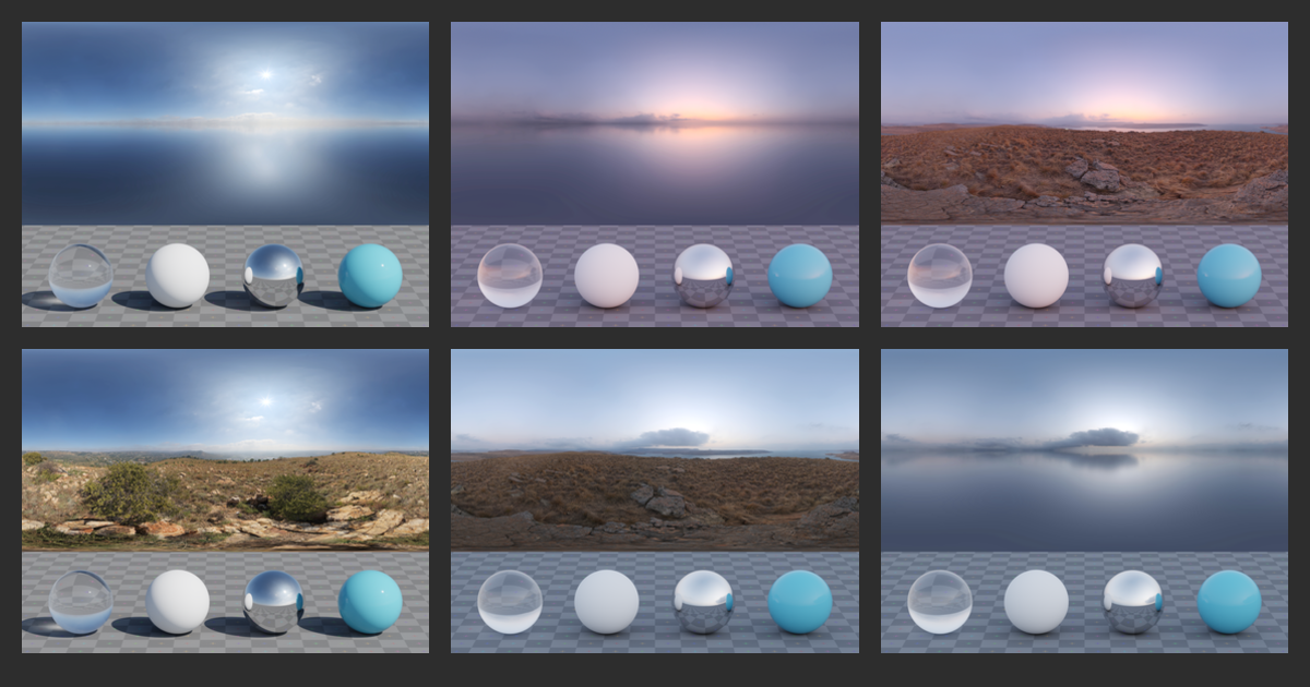 HDRIs: Skies > Natural Light > Partly Cloudy > Clear • Poly Haven
