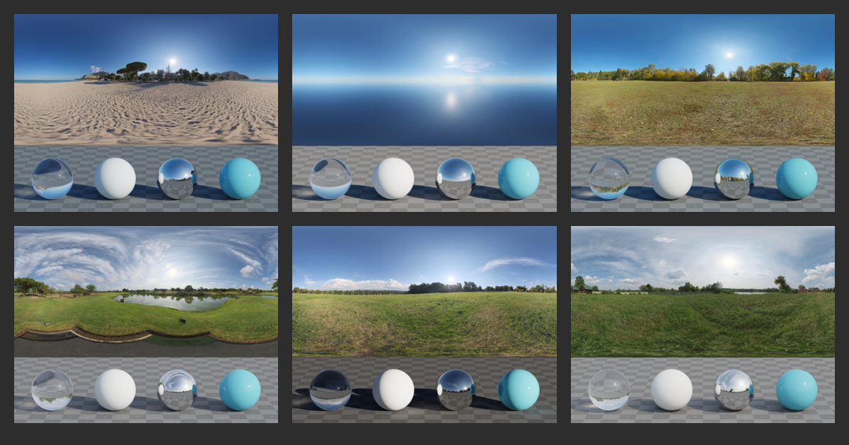 HDRI: Skies > Nature > High Contrast > Morning-afternoon • Poly Haven