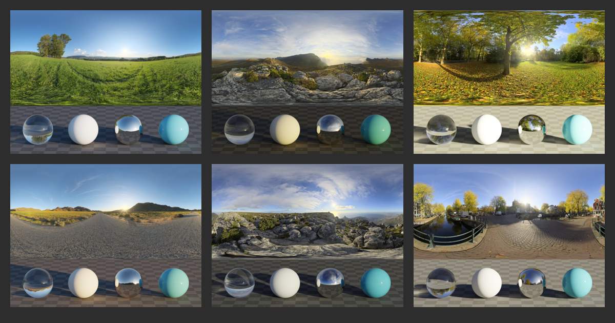 HDRIs: Sunrise-sunset > High Contrast > Partly Cloudy > Natural Light ...