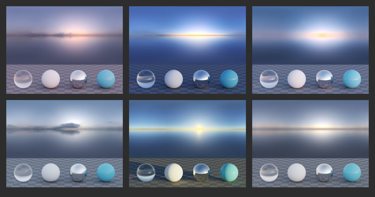 HDRIs: Sunrise-sunset > Low Contrast > Pure Skies > Clear • Poly Haven