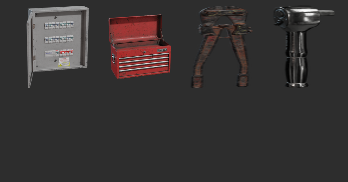 Models: Tools > Rigged > Industrial > Props • Poly Haven