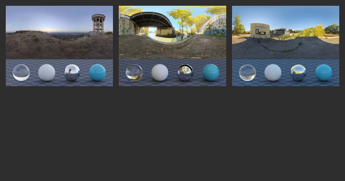 HDRIs: Urban > Low Contrast > Nature > Clear • Poly Haven