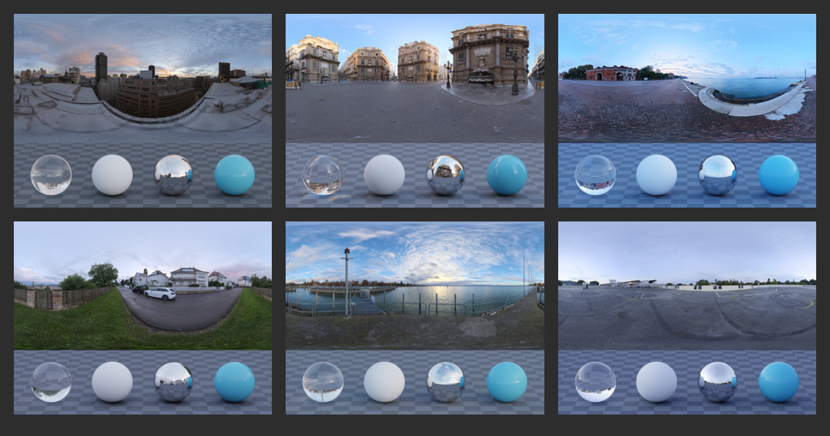 HDRIs: Urban > Low Contrast > Partly Cloudy > Sunrise-sunset • Poly Haven